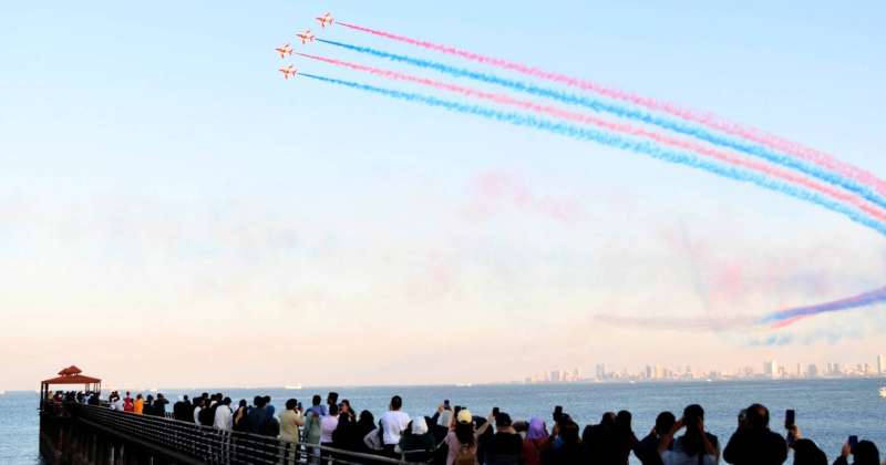 «السهام الحمراء» رسمت لوحاتها في سماء الكويت - الراي